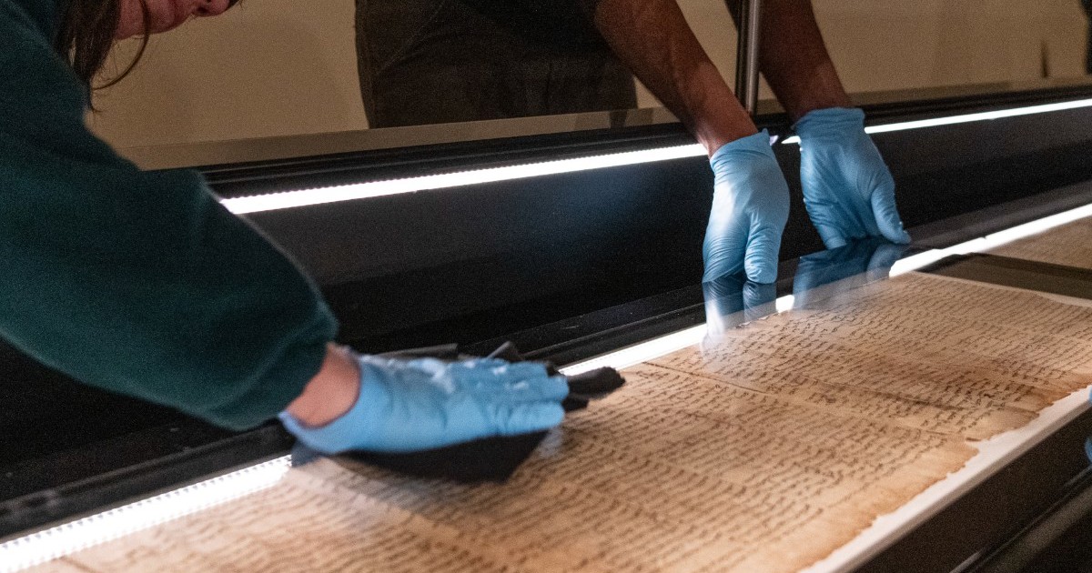 Isaiah Scroll, world's oldest biblical manuscript, displayed for first ...